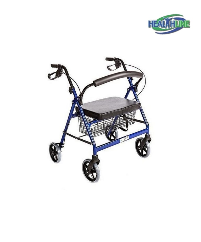 Bariatric Rollator Walker Heavy Duty with Large Padded Seat up to 400 ...
