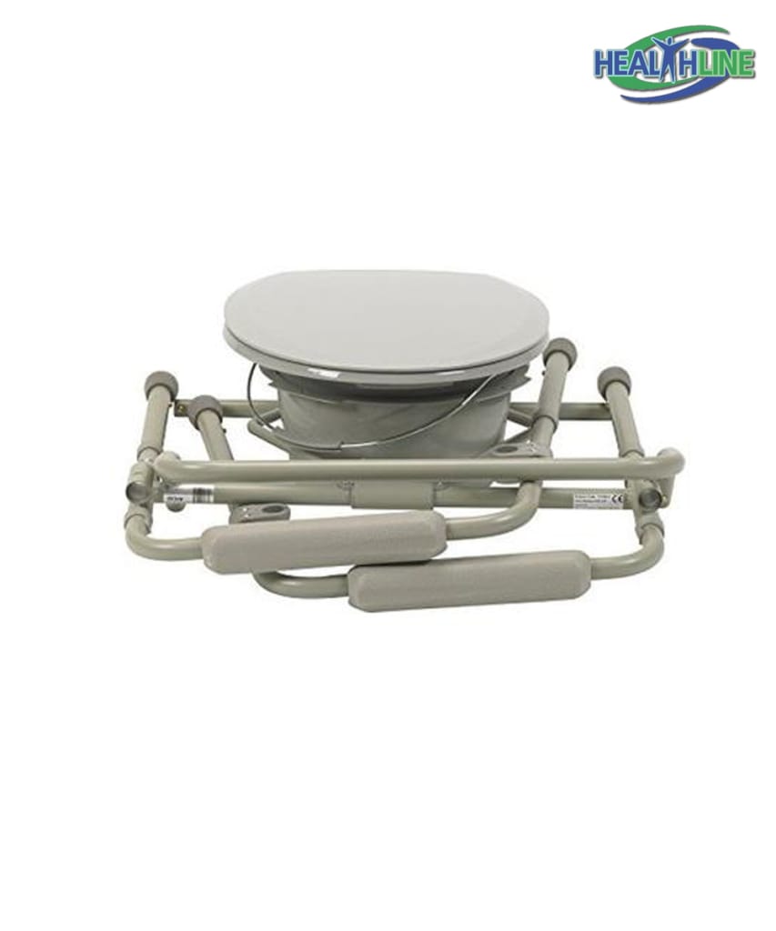 Commode Chair Folding Bedside Commode Seat w/splash guard | Healthline ...