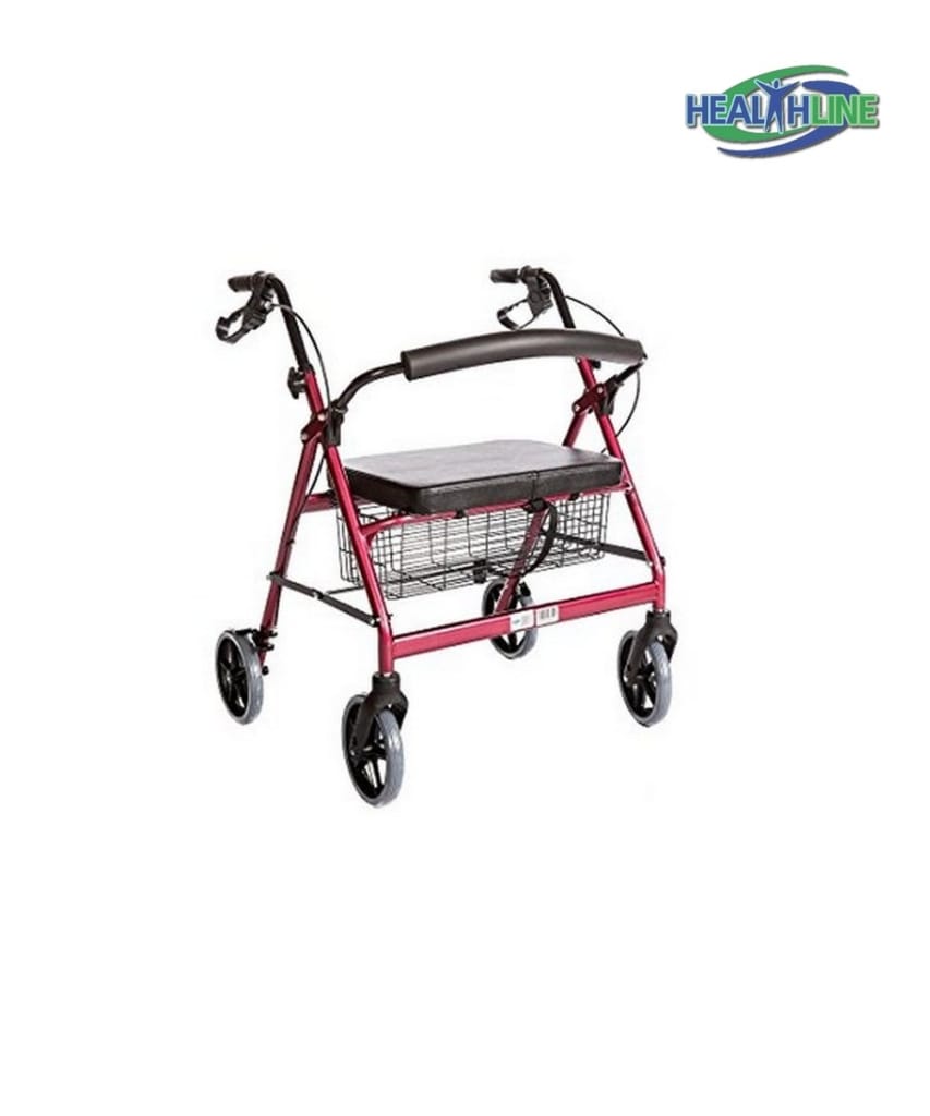 Bariatric Rollator Walker Heavy Duty with Large Padded Seat up to 400 ...