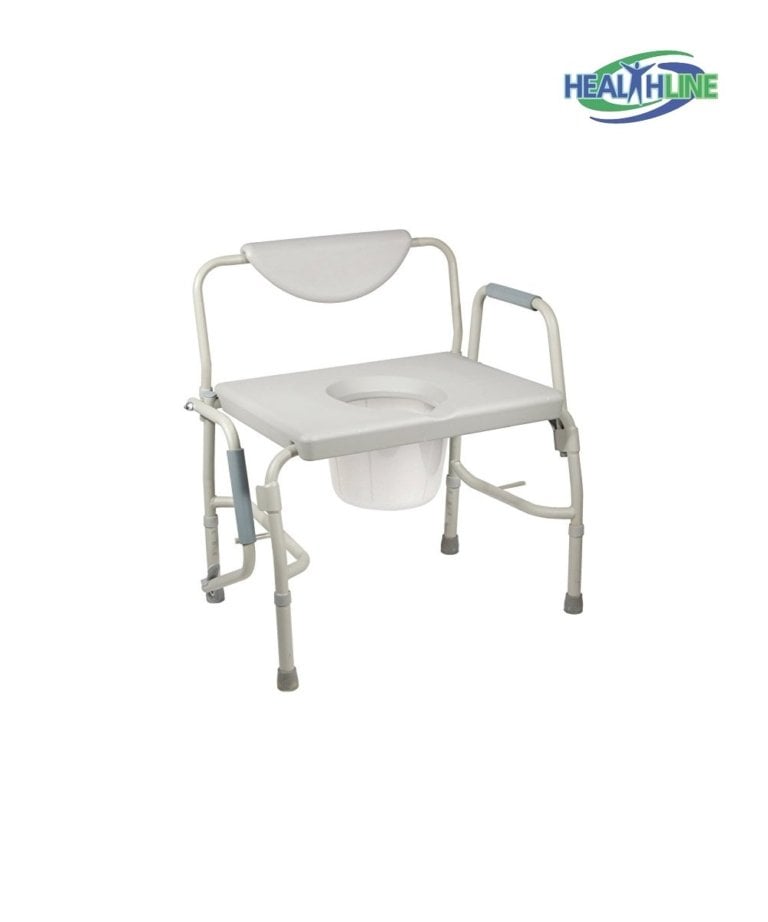 Heavy Duty Drop Arm Bariatric Commode | Healthline Trading