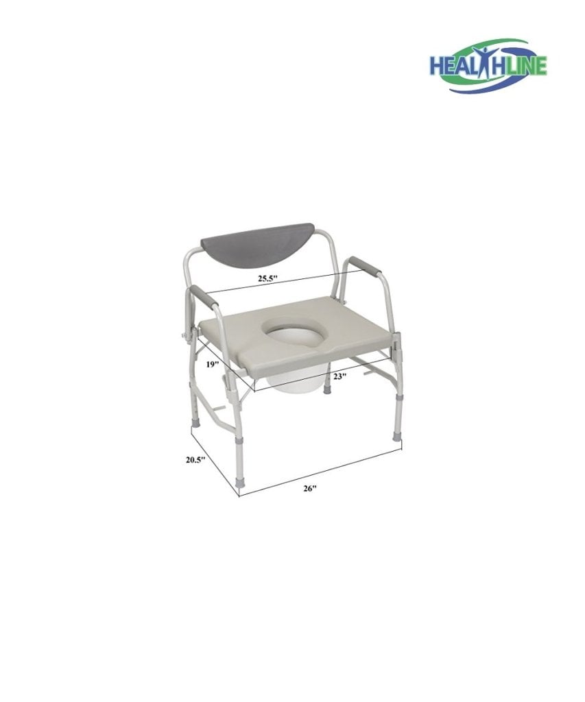 Heavy Duty Drop Arm Bariatric Commode | Healthline Trading