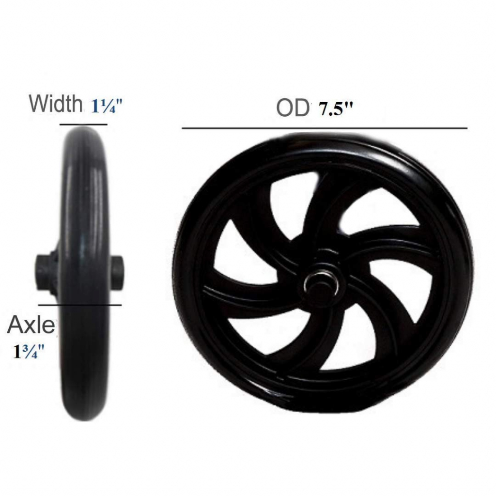 Wheels for Walker Rollator, HEALTHLINE Medline Drive Rollator Wheels ...